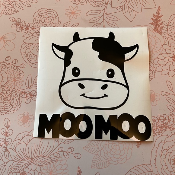Art | Get In On The Moovement With This Moo Moo Smiling Cow Face Vinyl ...